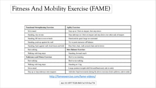 Latihan Fitness And Mobility Exercise (FAME) Pada Pasien Stroke | PPT