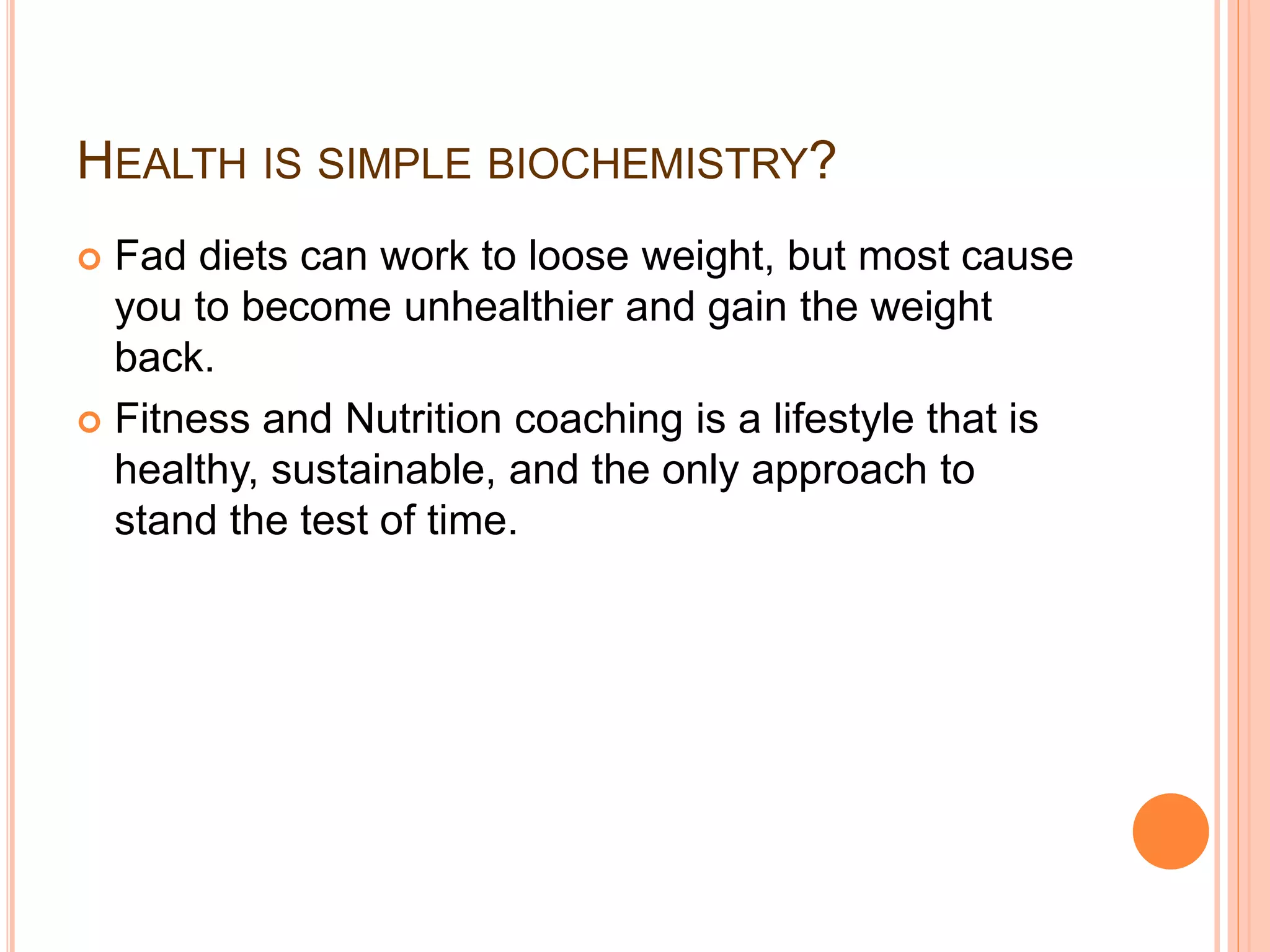 Fitness and nutrition coaching | PPTX