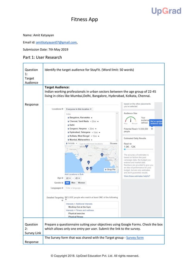 Fitness app case study Amit katyayan | PDF