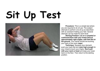 Fitness assessment tests description for students | PPT