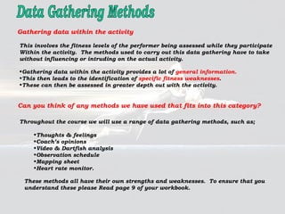 Fitness assessment & data gathering | PPT | Education