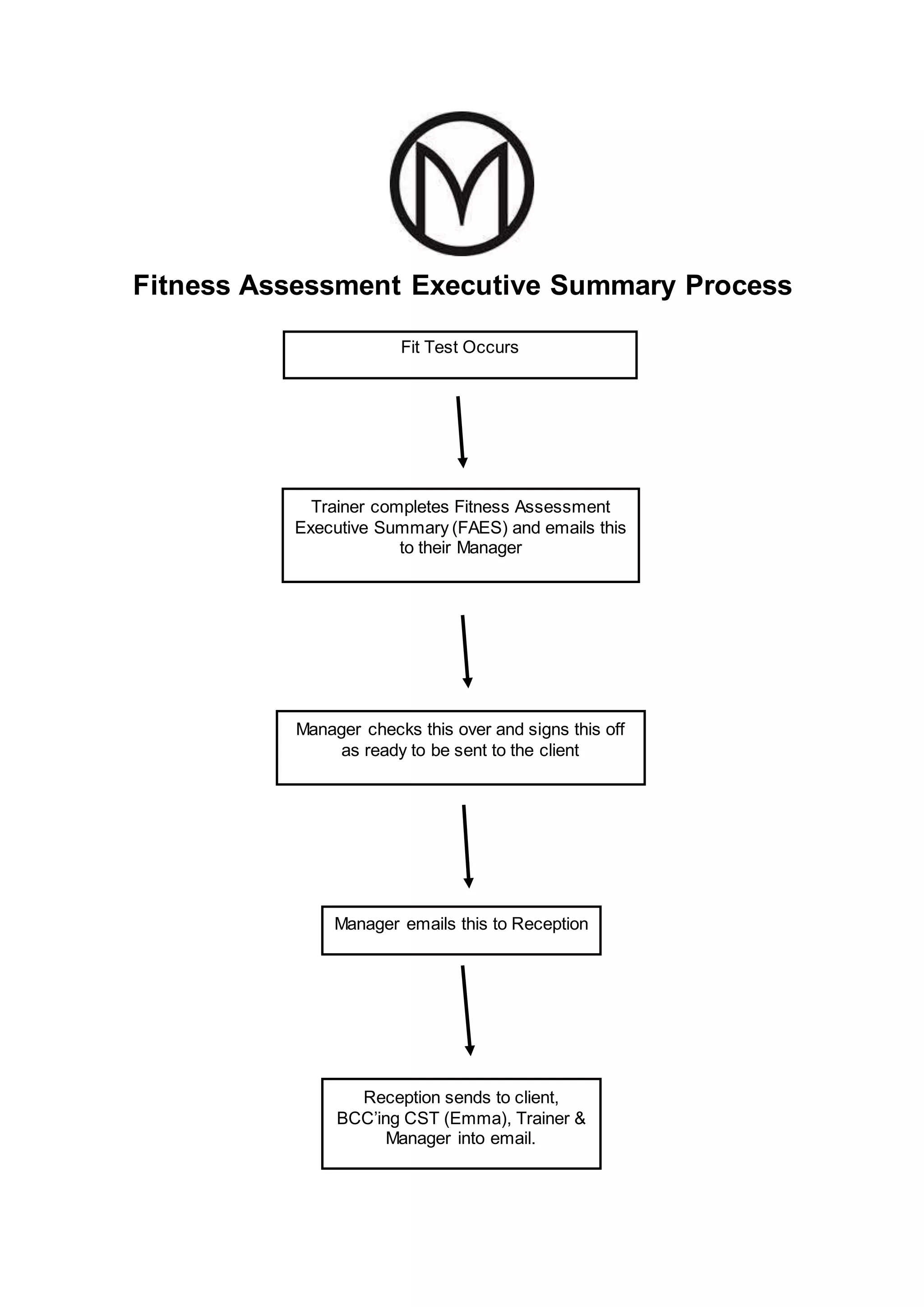 Fitness assessment executive summary process (flow chart) | DOCX
