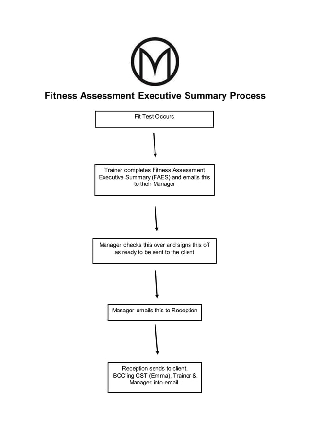 Fitness assessment executive summary process (flow chart) | PDF