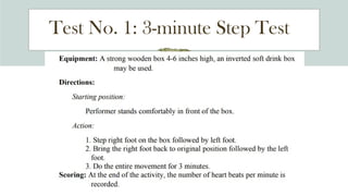 fitness assessment test.pptx Pathfit - 3 | PPT