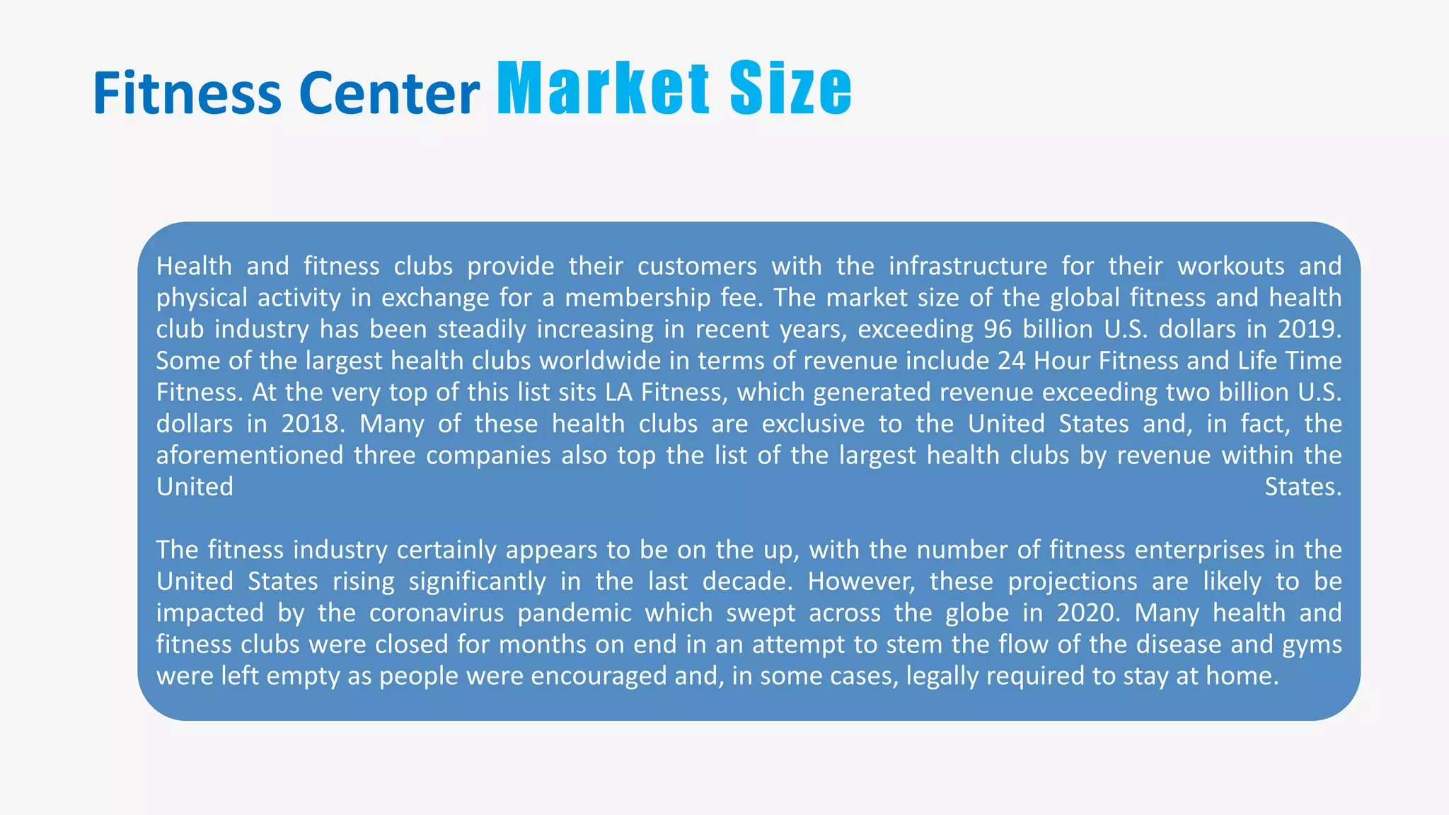Fitness center Business Plan | PPTX
