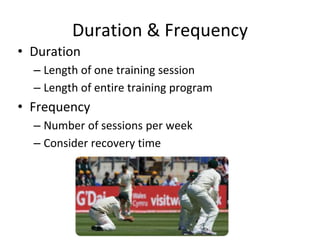 Fitness components tests & training principles | PPT