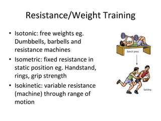 Fitness components tests & training principles | PPTX