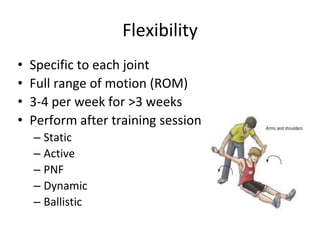 Fitness components tests & training principles | PPT