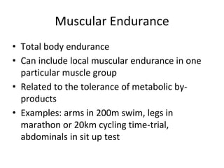 Fitness components tests & training principles | PPT