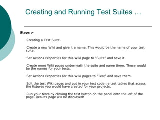 Fitnesse - Acceptance testing | PPT