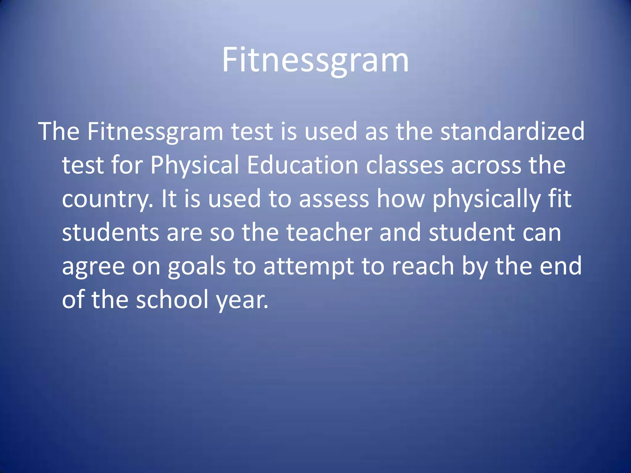 Fitnessgram powerpoint | PPTX