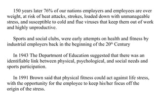 Fitness In The Workplace | PPT