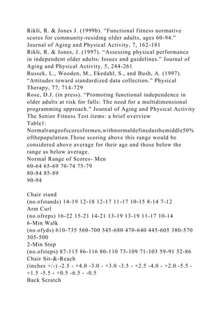 fitness of older adults Helping to delay physical frailty and .docx