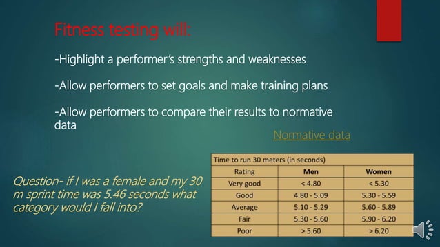 GCSE PE Revision: Fitness testing | PPTX | Participant Sports | Fitness ...