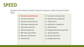 Fitness testing Part = 2 / skill related physical fitness | PPTX ...