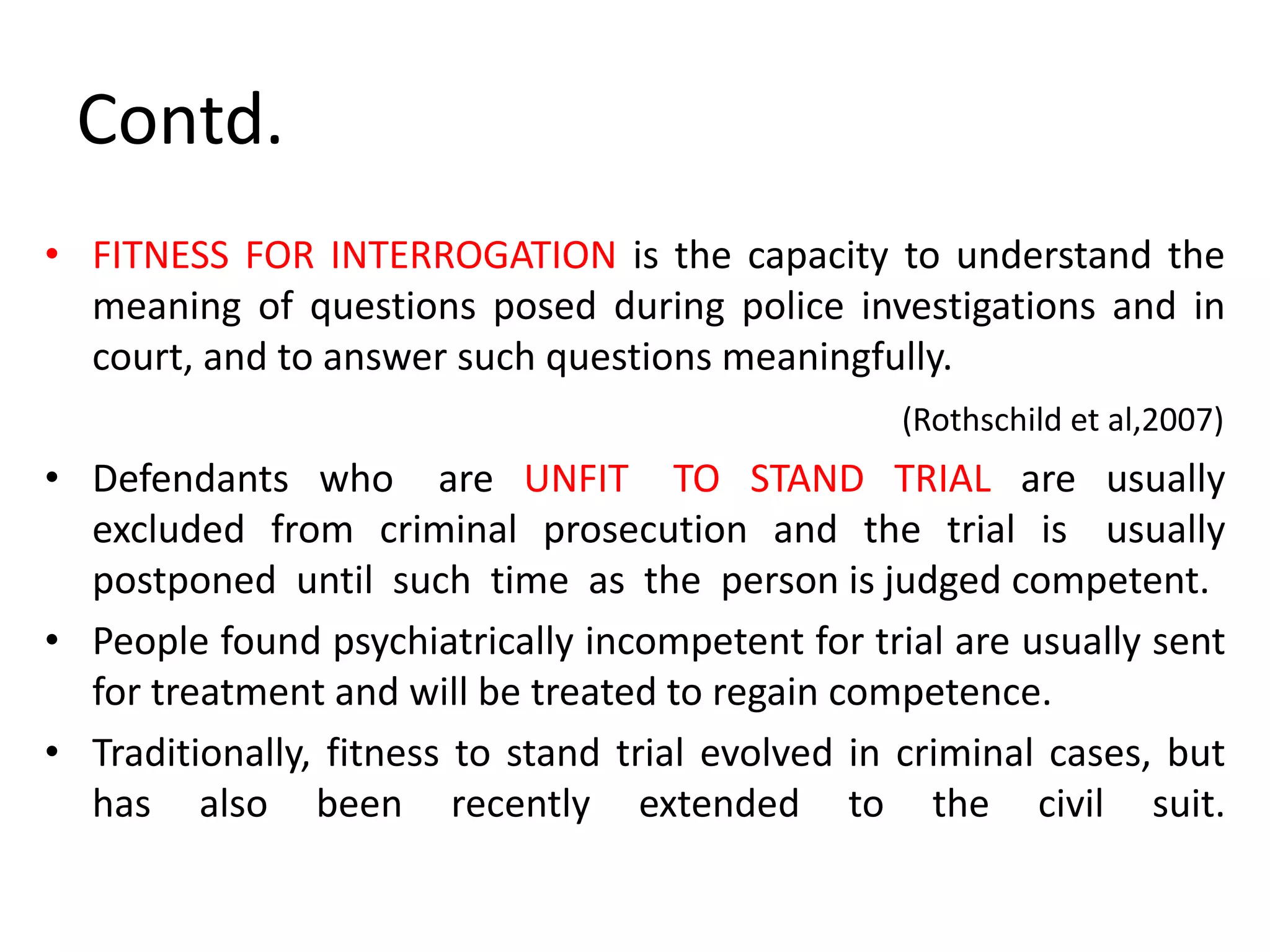 Fitness to stand trial 01 | PPTX
