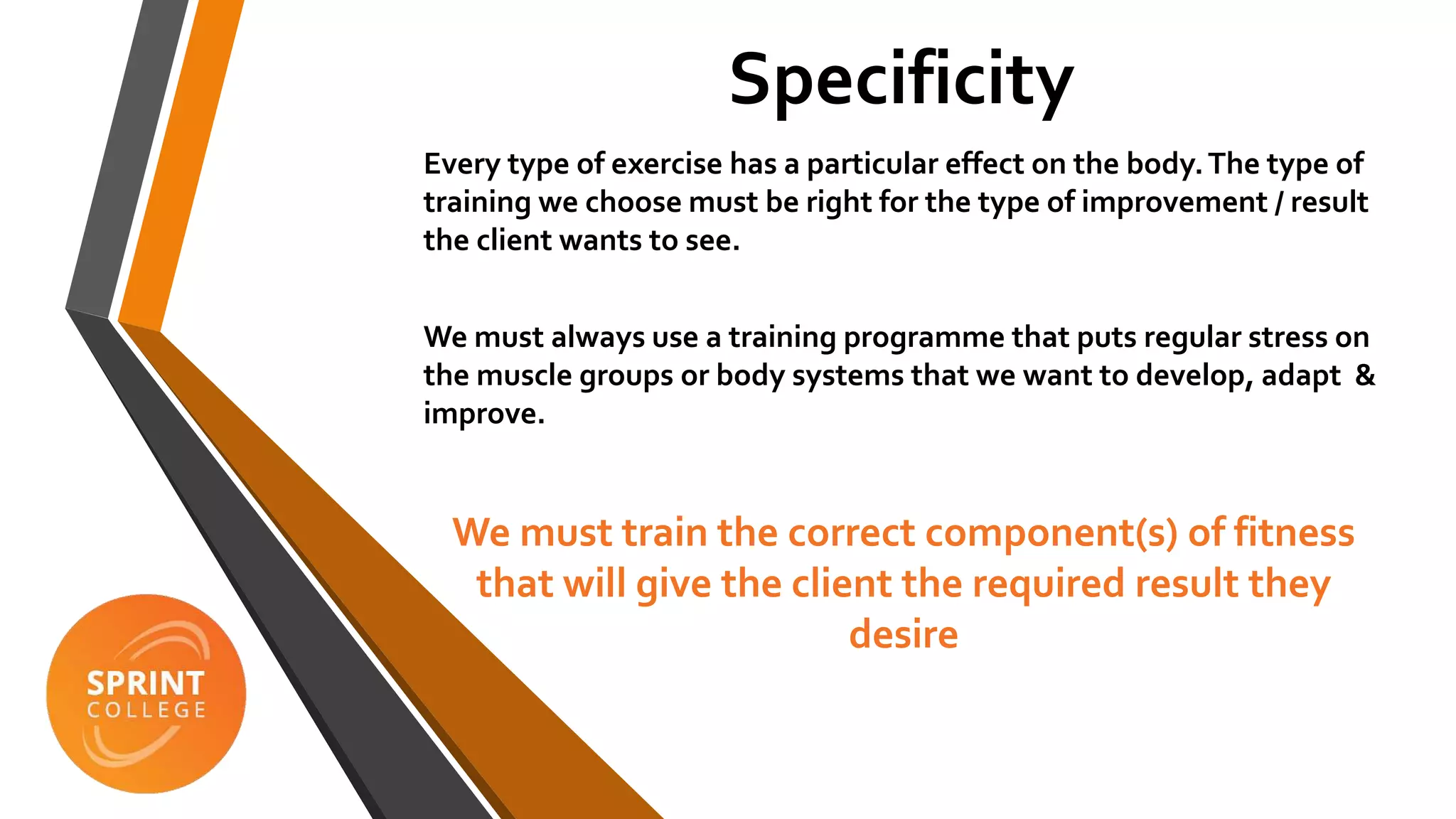 Fitness Training Principles | PPTX