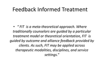 Feedback Informed Treatment | PDF