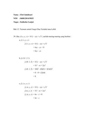 Tugas kalkulus lanjut | DOC