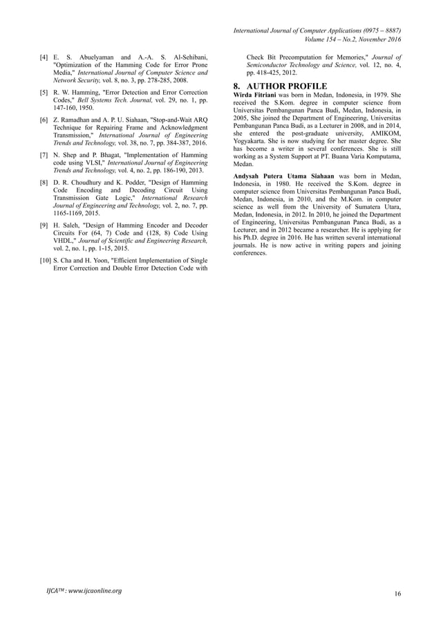 Single-Bit Parity Detection and Correction using Hamming Code 7-Bit ...