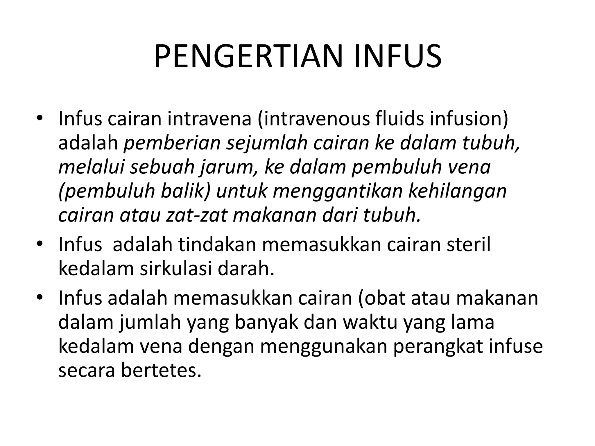 Fitriani pemasangan infus | PPTX