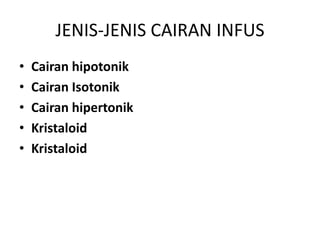 Fitriani pemasangan infus | PPTX