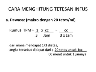 Fitriani pemasangan infus | PPTX