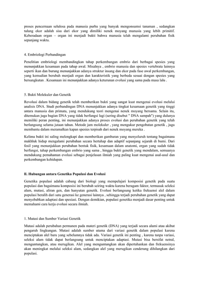 essay evolusi konvergensi bukti paleontologi | DOCX