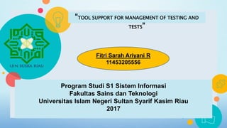 Tool Support For Testing (Tool Support For Management Of Testing And ...