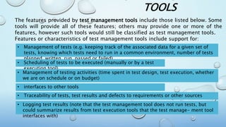 Tool Support For Testing (Tool Support For Management Of Testing And ...