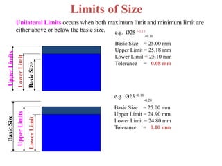 Engineering -Fits and tolerances | PPTX