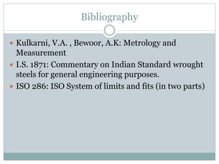 Fits and tolerances in engineering | PPTX