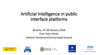 Artificial Intelligence in public interface platforms | PDF