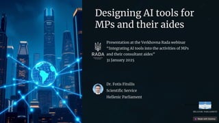 Designing AI tools for MPs and their aides | PPT