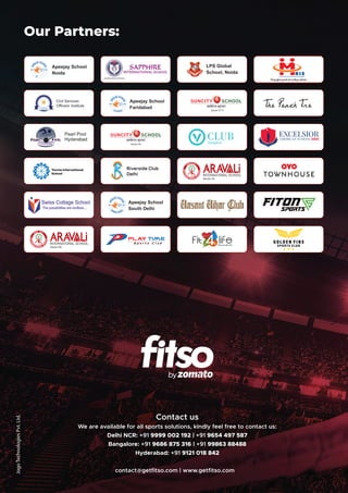 Fitso by Zomato - Sports Brochure | PDF