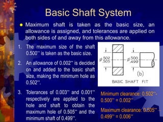 Fits & Tolerances.ppt presentation. Design of machine | PPT