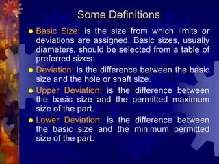 Fits & Tolerances.ppt presentation. Design of machine | PPT