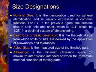 Fits & Tolerances.ppt presentation. Design of machine | PPT