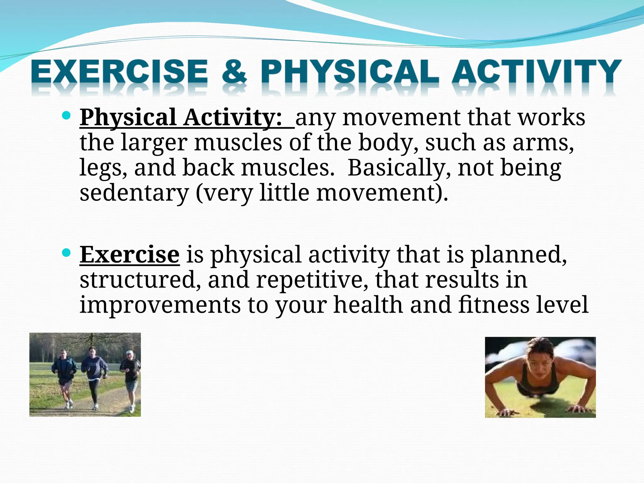 FITT physical fitness test: Frequency, Intensity, Type and Time | PPT