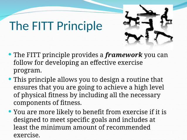 FITT physical fitness test: Frequency, Intensity, Type and Time | PPT