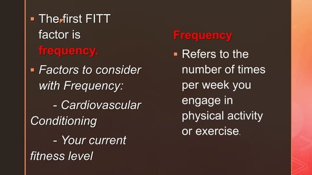 FITT Goals based on Training Principles | PPTX | Fitness and Exercise | Healthy Living