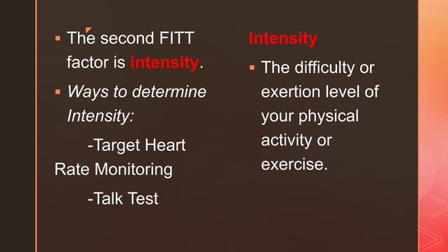 FITT Goals based on Training Principles | PPTX | Fitness and Exercise | Healthy Living