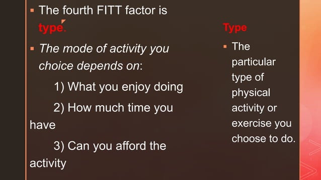 FITT Goals based on Training Principles | PPTX | Fitness and Exercise | Healthy Living