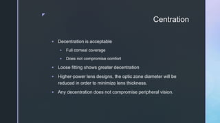 Fitting assessment of soft contact lens | PPTX