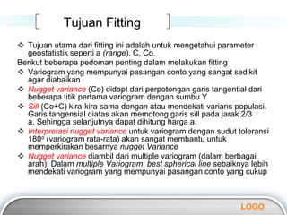 Fitting dan variogram teoritis | PPTX