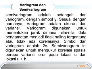 Fitting dan variogram teoritis | PPTX