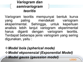 Fitting dan variogram teoritis | PPTX