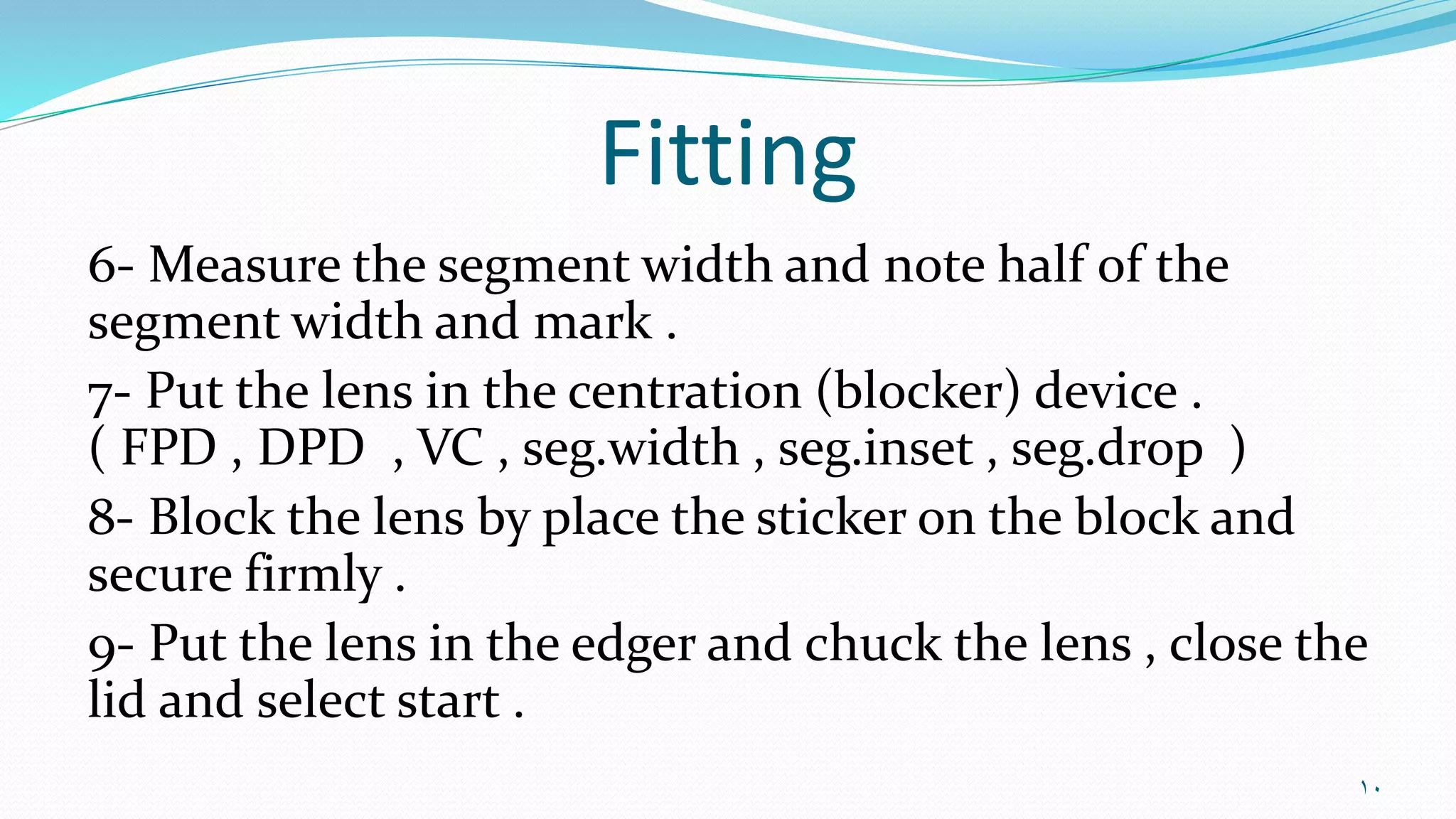 Fitting of flat top bifocal | PDF