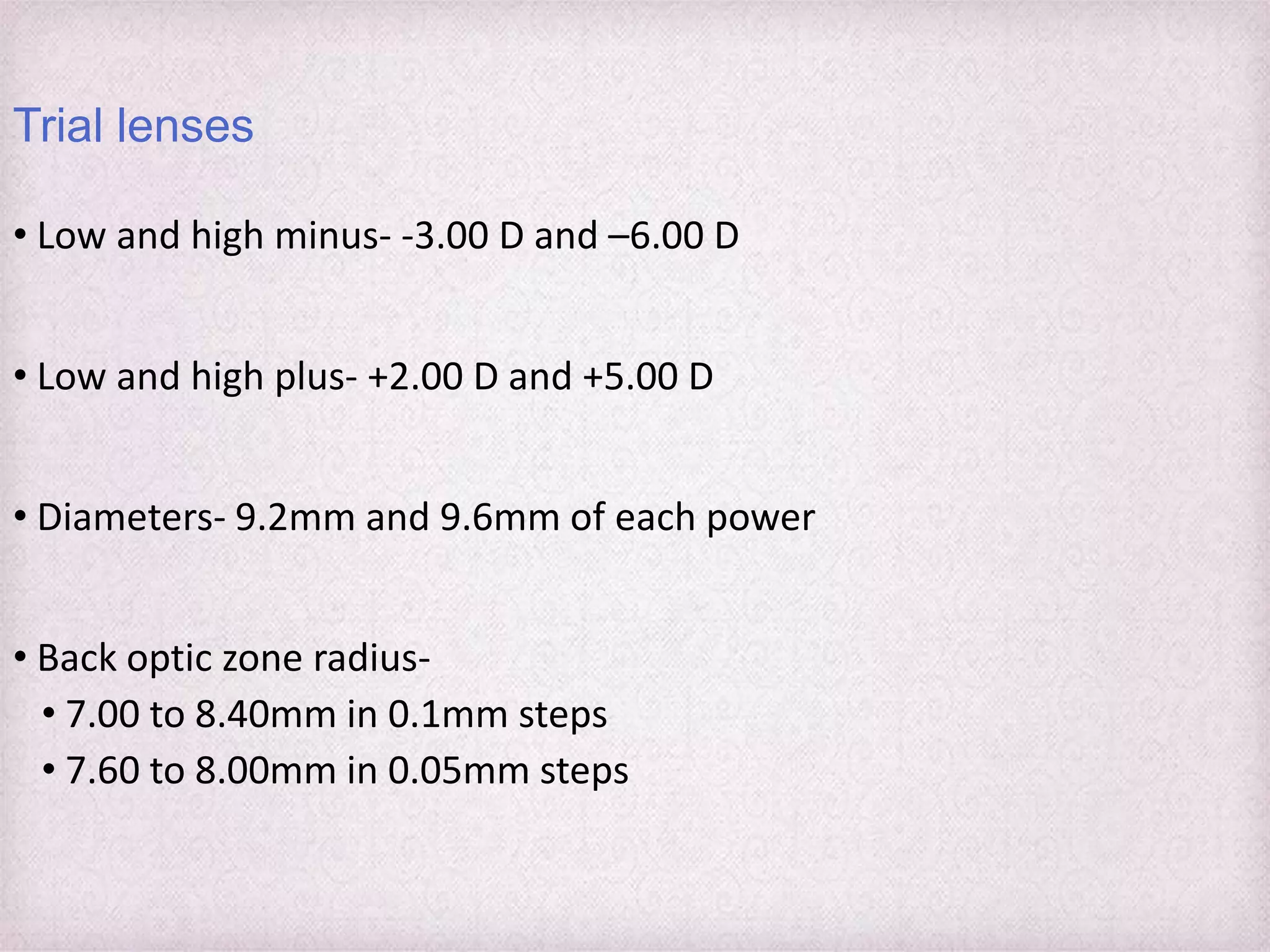 Fitting Philosophies and Assessment of Spherical RGP lenses | PPTX