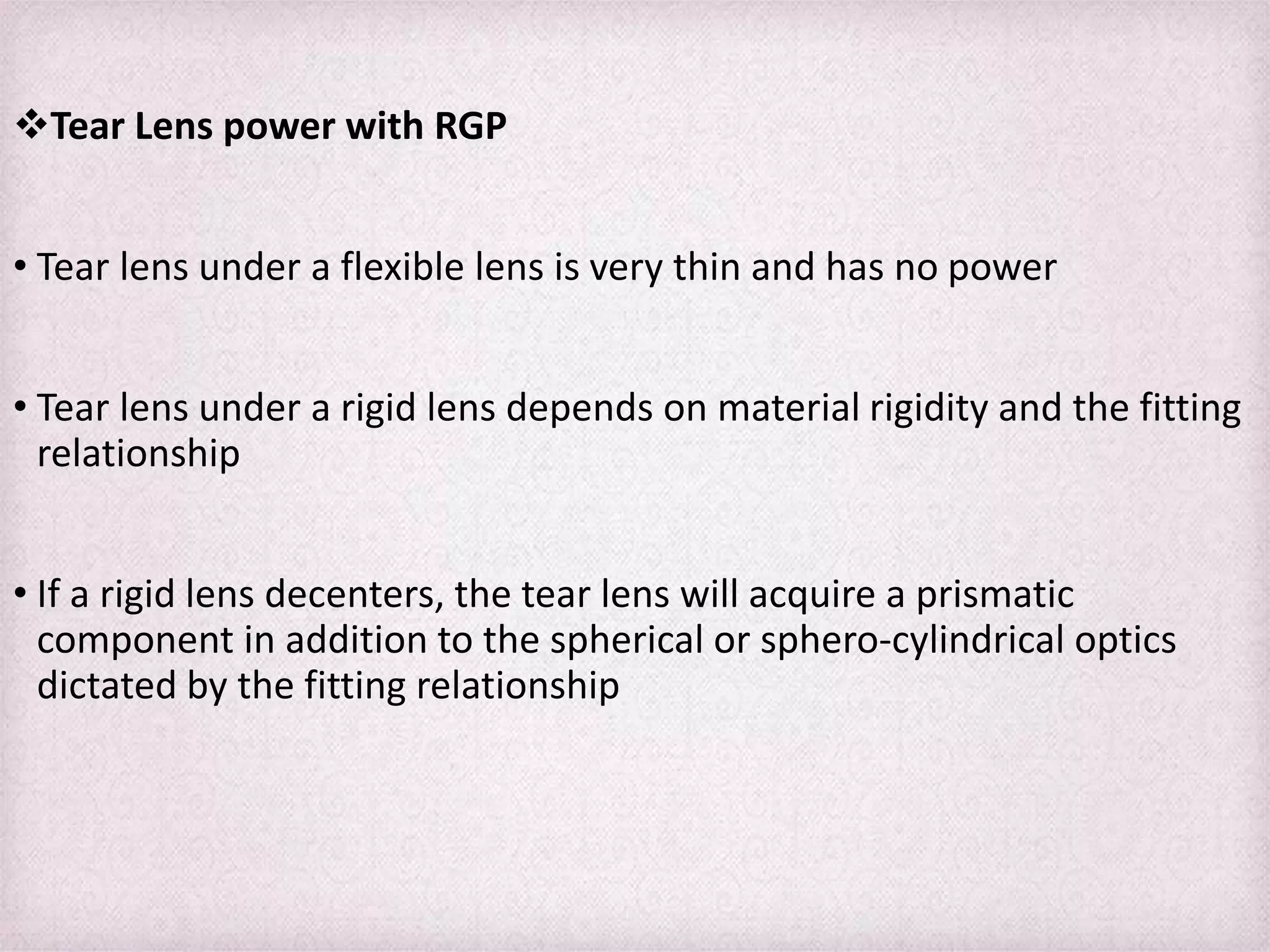 Fitting Philosophies and Assessment of Spherical RGP lenses | PPTX